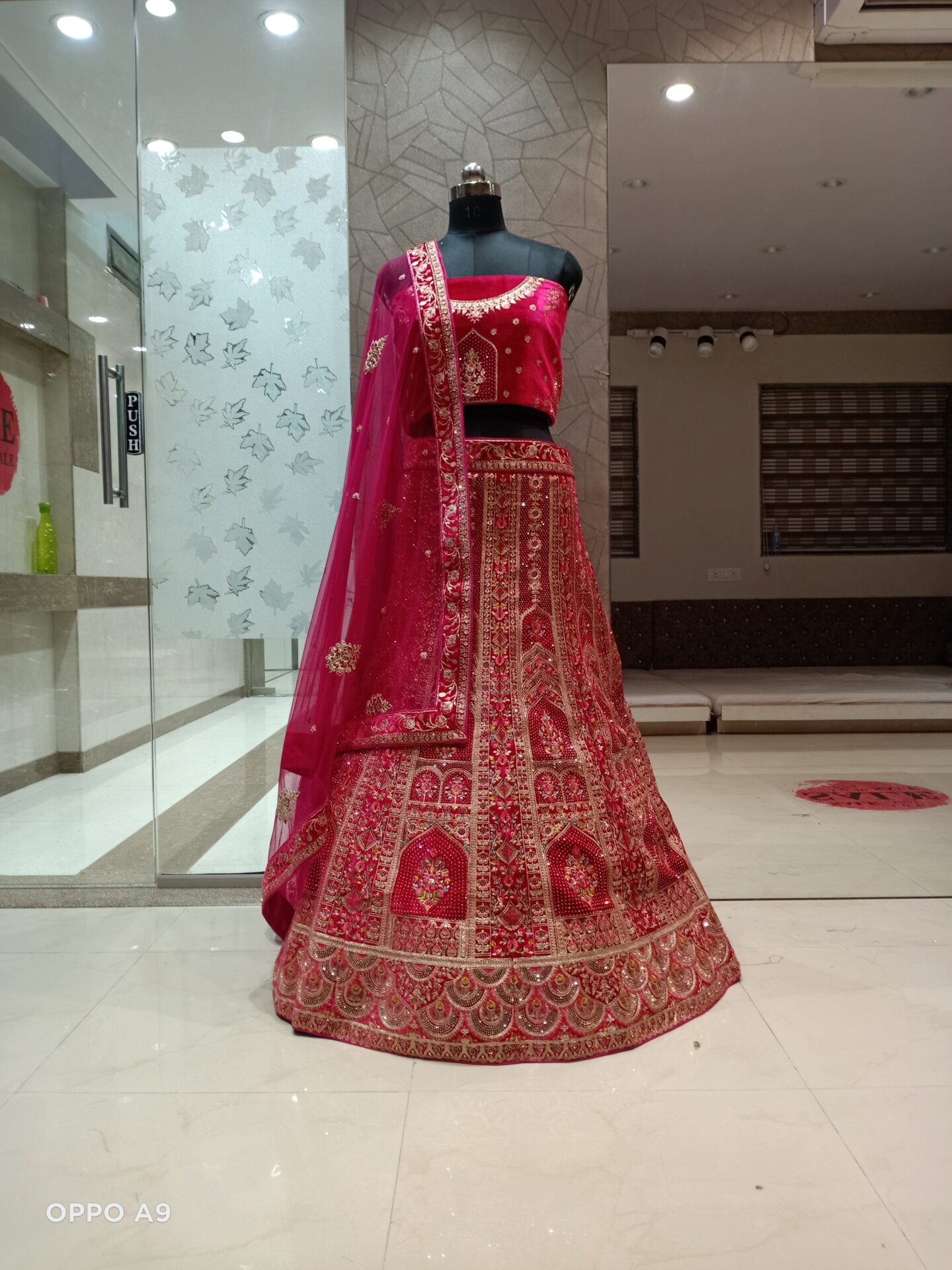RANI COLOR RESHAM WORK BRIDAL LEHENGA. LH-7401393